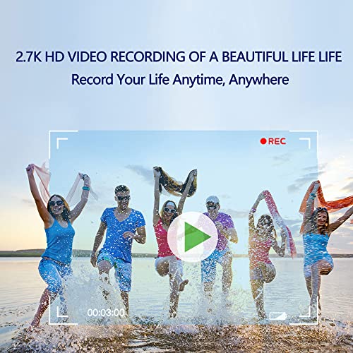 Digital Cameras for Photography Compact Waterproof Action Camera with 2.7K Ultra HD Video, 48MP Frame Grabs, Image Sensor, Live Streaming, Stabilization,Digital Camera Full HD Video Camera (Color : C