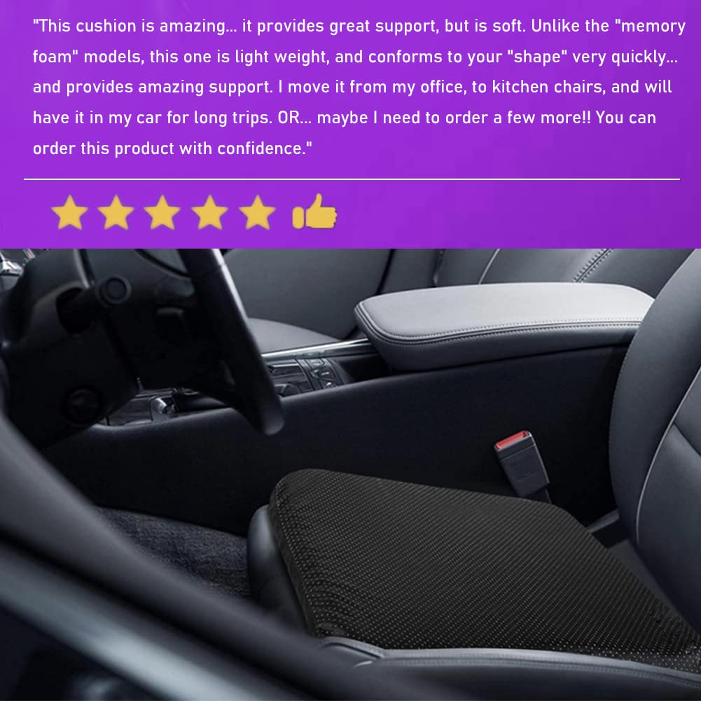 Extra Large Gel Seat Cushion Pillow for Long Sitting β Enhanced Office Chair Car Egg Seat Cushion with Non-Slip Cover for Back, Coccyx & Tailbone Pain Relief Pad - Computer Desk Pain Relief Pad