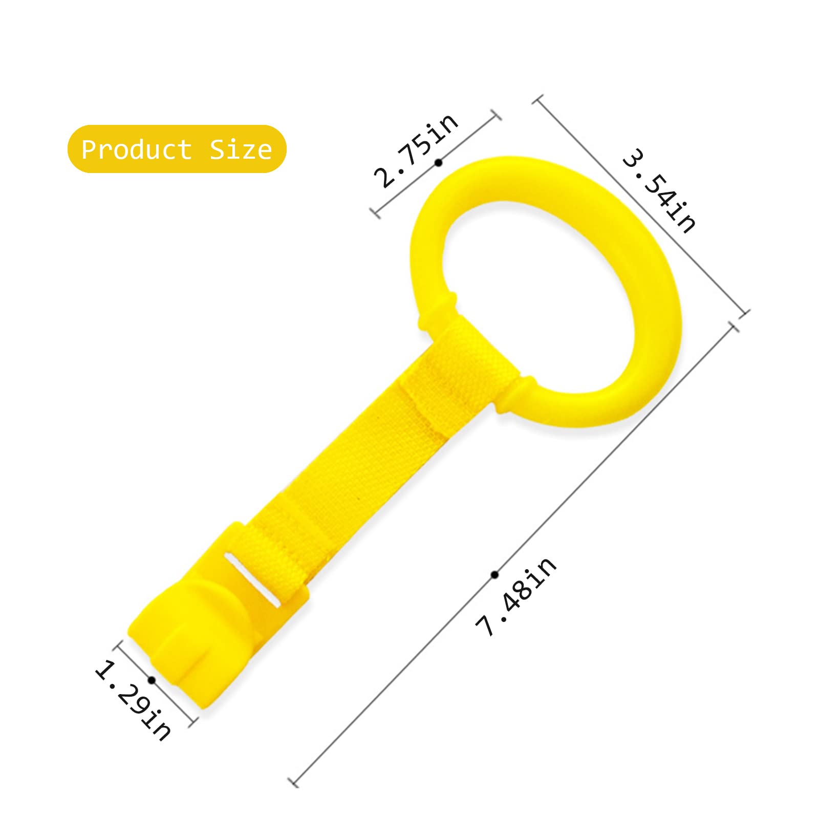 4 Pieces Baby Crib Pull Ring Baby Stand Up Walker Tool Ring Baby Bed Stand Up Rings Walking Assistant Toddler Activity Kids Walking Training Tool
