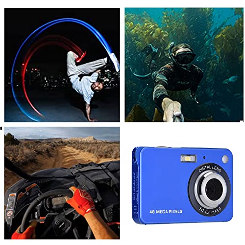 Digital Cameras for Photography Compact Waterproof Action Camera with 2.7K Ultra HD Video, 48MP Frame Grabs, Image Sensor, Live Streaming, Stabilization,Digital Camera Full HD Video Camera (Color : B
