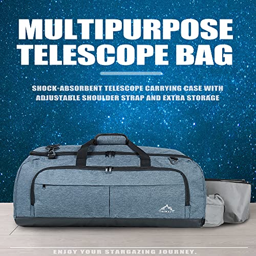 GoHimal Shock-Absorbent Telescope Bag–Multipurpose Telescope Carrying Case with Adjustable Shoulder Strap and Storage & Carrying Case for Tripod and Accessories for Celestron Telescope (40inches)