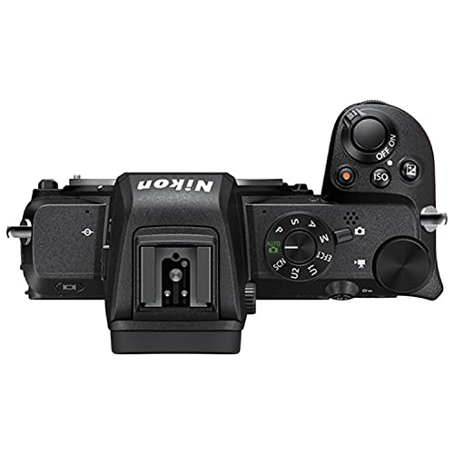 Nikon Z50 Mirrorless Digital Camera 20.9MP Body (No Lens) + Shot-Gun Microphone + LED Always on Light+ 64GB Extreme Speed Card, Gripod, Case, and More (26pc Video Bundle)