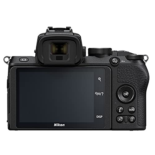 Nikon Z50 Mirrorless Digital Camera 20.9MP Body (No Lens) + Shot-Gun Microphone + LED Always on Light+ 64GB Extreme Speed Card, Gripod, Case, and More (26pc Video Bundle)