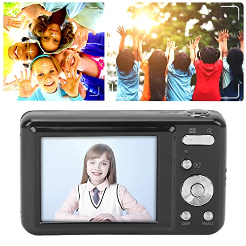 Tefola Children Digital Camera, 2.7in Camera ABS Metal 48MP High Definition 8X Optical Zoom Portable Digital Camera for Children Beginners(Black)