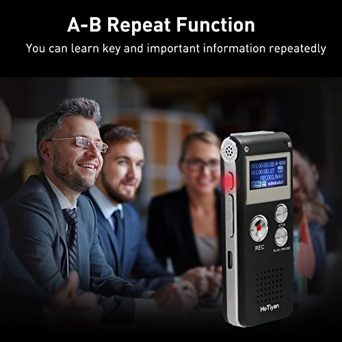 Digital Voice Recorders 8GB Audio Recorder Voice Activated Recorder for Lectures, Meetings, Interviews Recording Device Tape Recorder with Microphone USB Cable, MP3 Player (8GB)