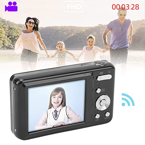 Digital Camera for Kids Boys and Girls, 48MP Children Camera with 2.7in TFT Display, HD 8X Optical Zoom Portable Digital Camera Mini Vlogging Camera, for Students Teens Kids (Gloss Black)