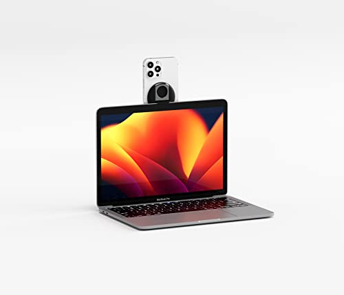 Belkin iPhone MagSafe Camera Mount for MacBook, iPhone Continuity Camera Mount, Turn iPhone to Webcam, Compatible with MacBook Pro, Air, iPhone 14, iPhone 13, iPhone 12, Black