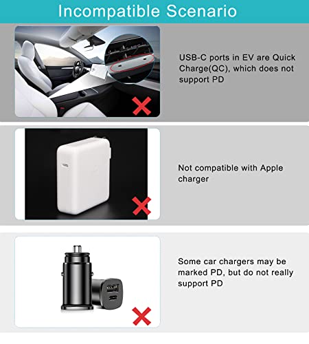QIUCABLE USB C to Cigarette Lighter Adapter - 3ft 12V USB Type-C Male Plug to Cigarette Lighter Adapter Cable, 12 Volt USB-PD to Car Cigar Adapter Female Socket Power Cable