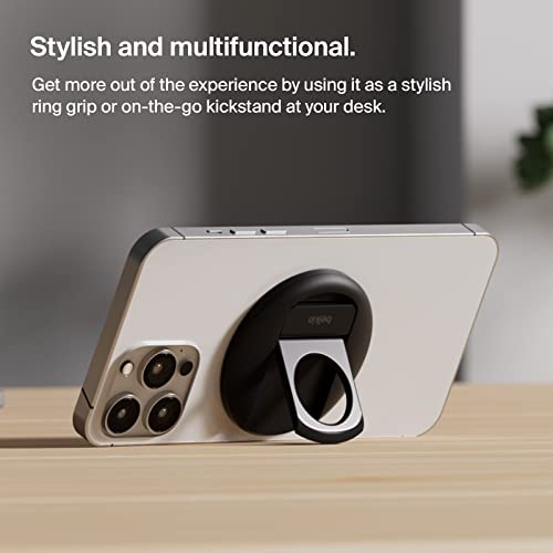 Belkin iPhone MagSafe Camera Mount for MacBook, iPhone Continuity Camera Mount, Turn iPhone to Webcam, Compatible with MacBook Pro, Air, iPhone 14, iPhone 13, iPhone 12, Black