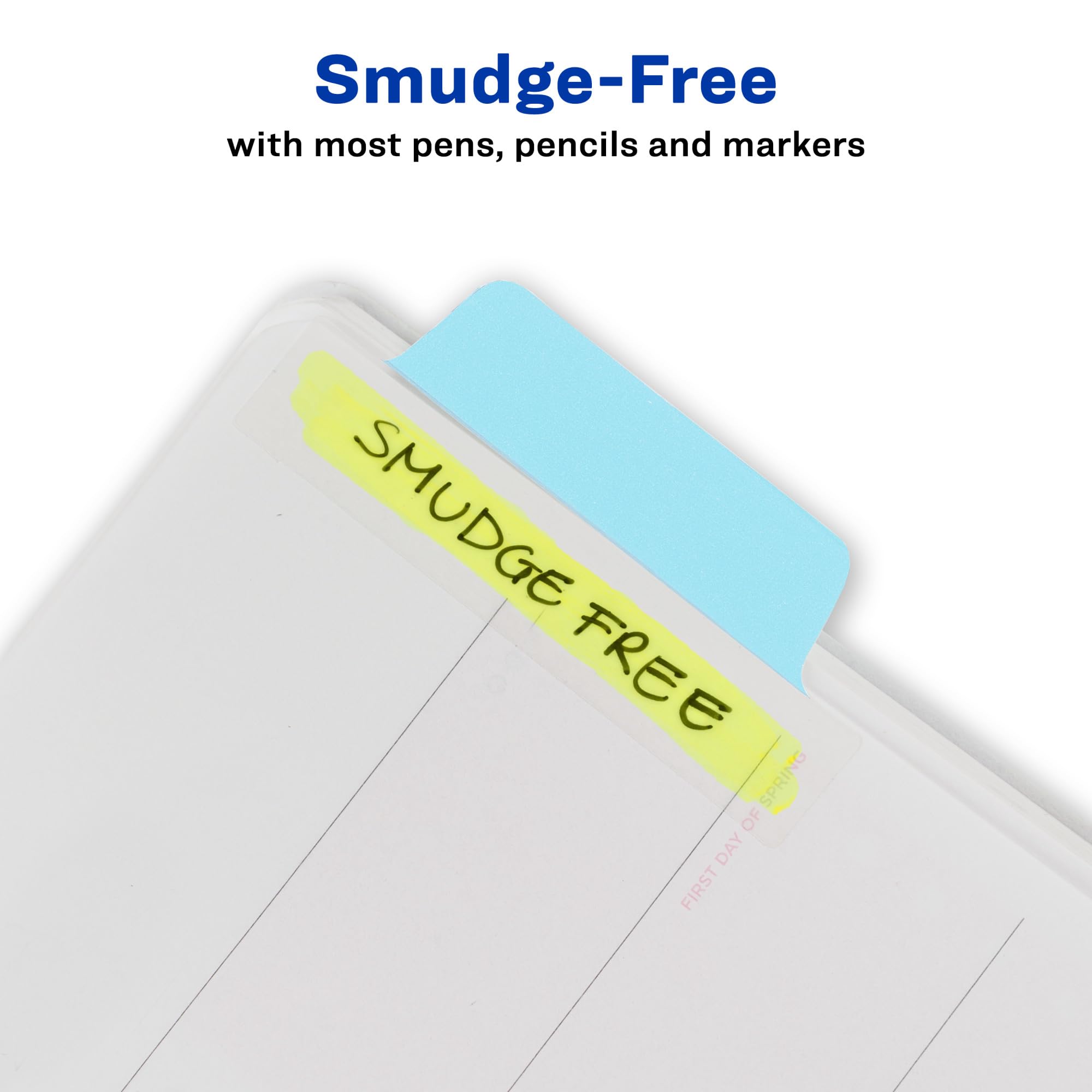 Avery Margin Ultra Tabs, 2.5" x 1", 2-Side Writable, Assorted Pastel Colors, 48 Repositionable Tabs (74867)