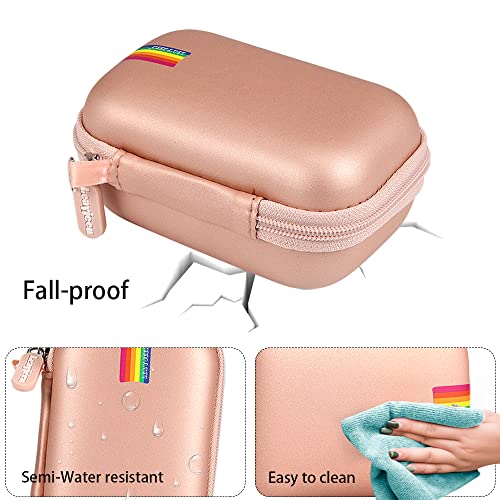 Leayjeen Kids Camera Case Compatible with Goopow/SGAINUL/Gofunly/ArtCWK and More Video Digital Camera Gift - Case for Toy Action Camera and Accessories(Case Only) (gold)