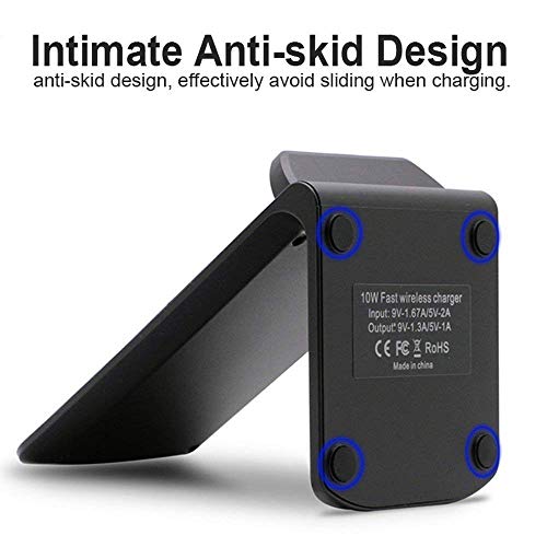 Fast Wireless Charger Stand for Samsung Galaxy S23 S22 Ultra/S21/Note 20/S20/S10+/S10e/S9/ S8+/S7 Edge Note 9/8 Qi Charging Dock for iPhone 14 13 12 11 Pro Max Mini Xs Xr 8 Plus SE