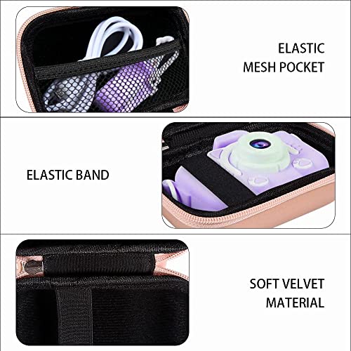 Leayjeen Kids Camera Case Compatible with Goopow/SGAINUL/Gofunly/ArtCWK and More Video Digital Camera Gift - Case for Toy Action Camera and Accessories(Case Only) (gold)