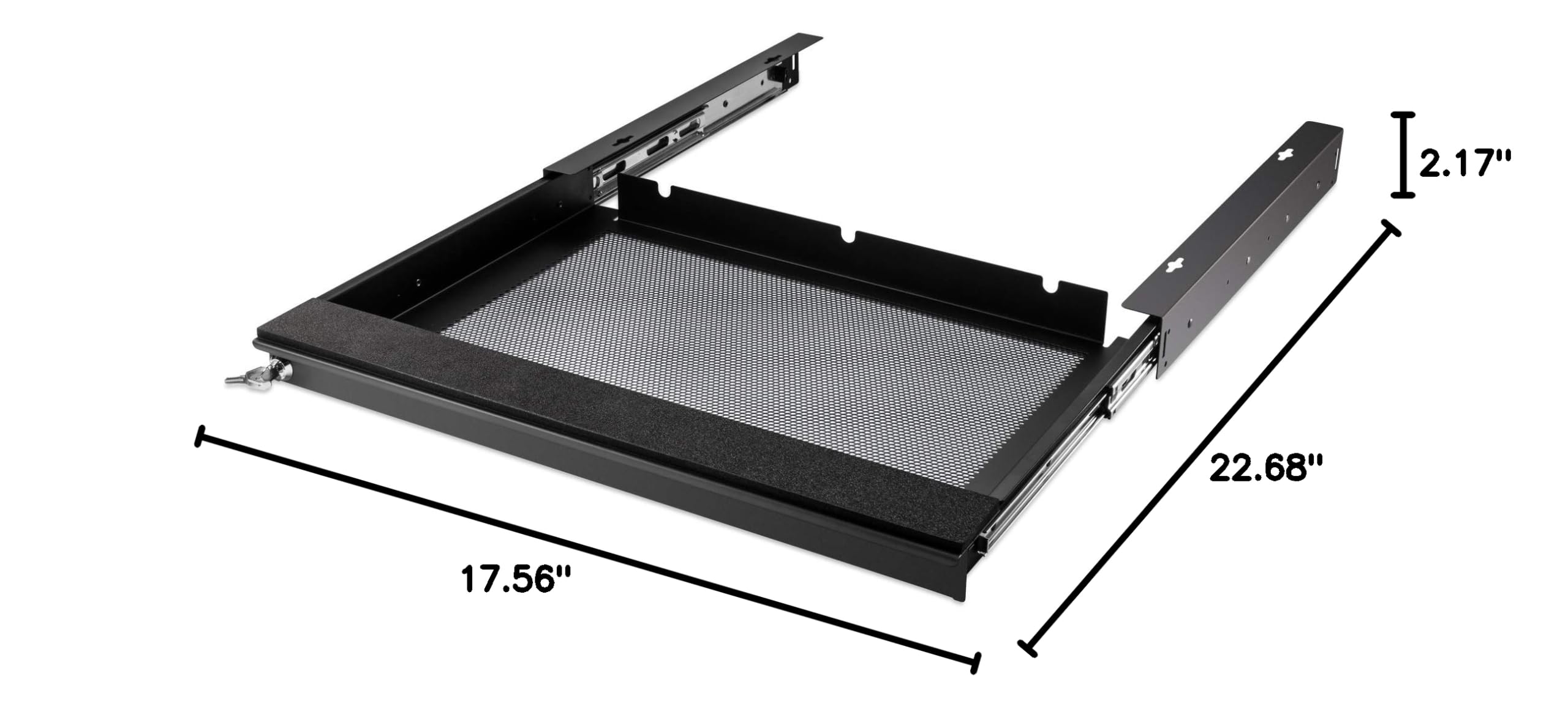 Penn Elcom Under Desk Laptop Drawer, Lockable, for 20” Laptops - Premium Sliding Security Drawers - Model EX-6171B