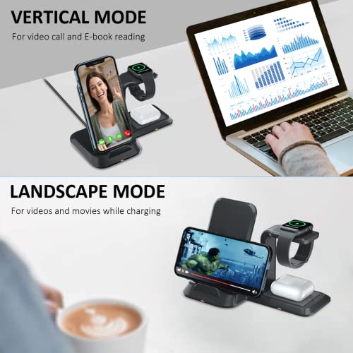 Wireless Charger,3 in 1 Wireless Charger Station for Apple iPhone/iWatch/Airpods,iPhone 14,13,12,11 (Pro, Pro Max)/XS/XR/XS/X/8(Plus),iWatch 7/6/SE/5/4/3/2,AirPods 3/2/pro