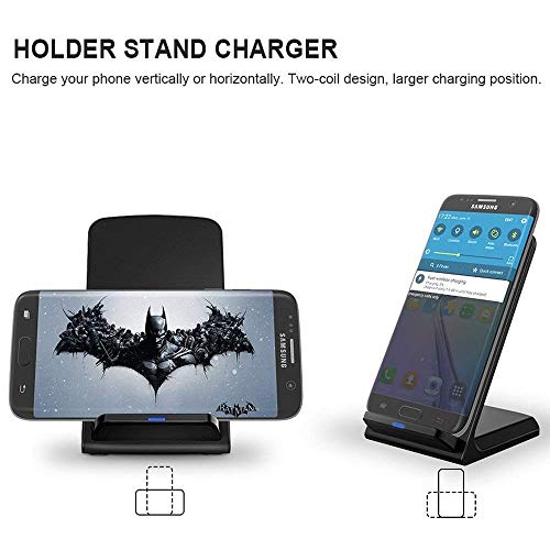 Fast Wireless Charger Stand for Samsung Galaxy S23 S22 Ultra/S21/Note 20/S20/S10+/S10e/S9/ S8+/S7 Edge Note 9/8 Qi Charging Dock for iPhone 14 13 12 11 Pro Max Mini Xs Xr 8 Plus SE