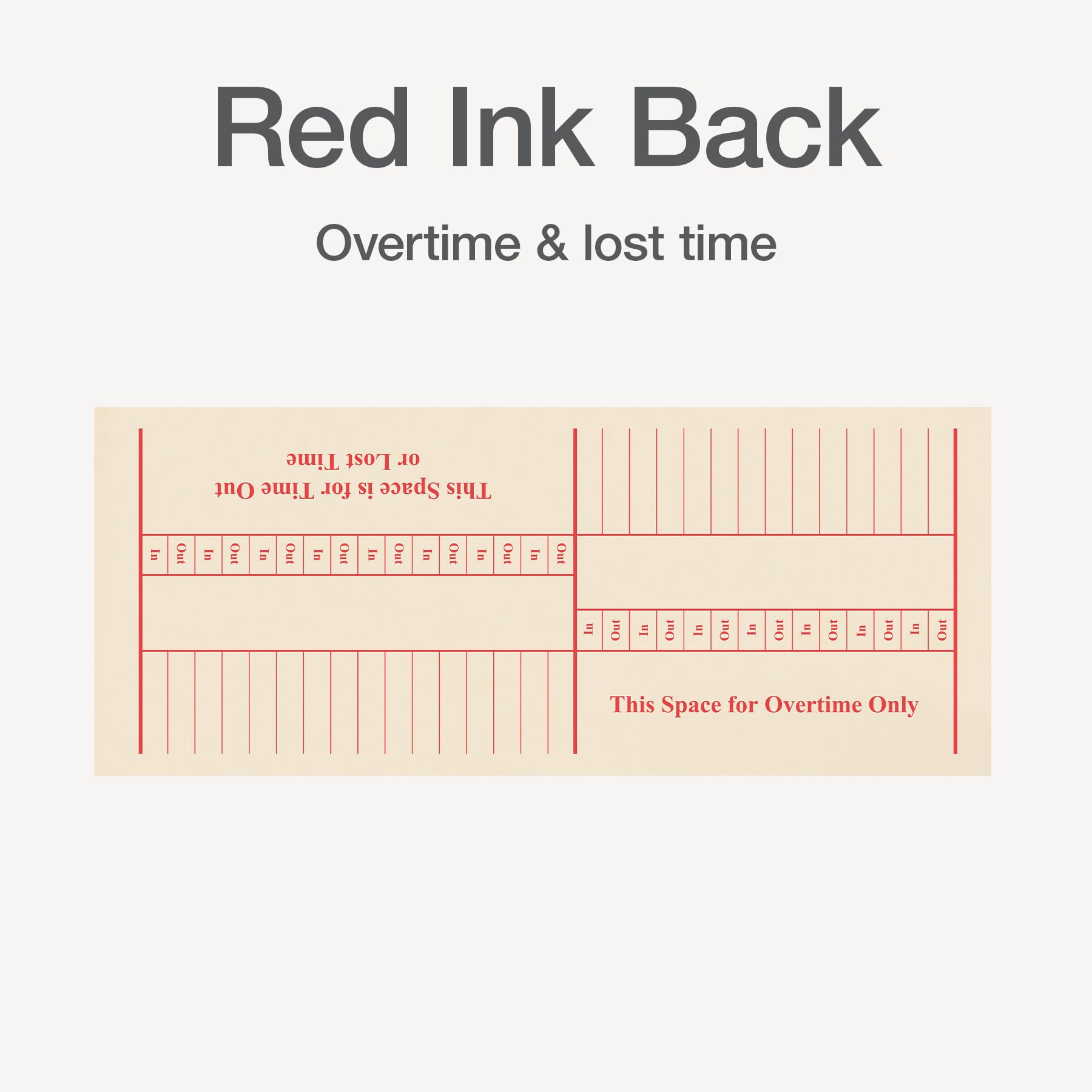 Adams Time Cards, Weekly, 2-Sided, Overtime Format, 3-3/8" x 8-1/4", Manila, Green/Red Print, 200-Count (9660-200)