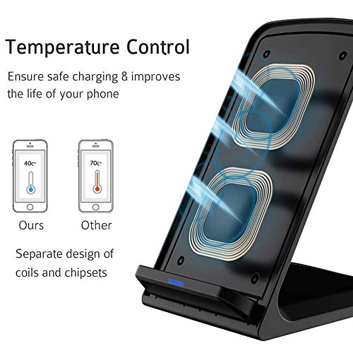 Fast Wireless Charger Stand for Samsung Galaxy S23 S22 Ultra/S21/Note 20/S20/S10+/S10e/S9/ S8+/S7 Edge Note 9/8 Qi Charging Dock for iPhone 14 13 12 11 Pro Max Mini Xs Xr 8 Plus SE