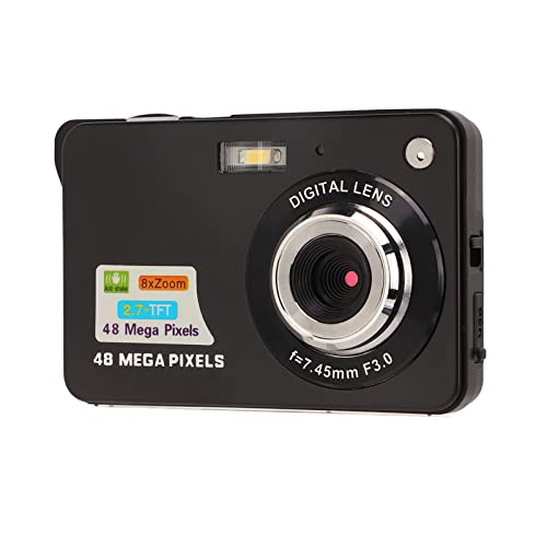 4K Digital Camera, 48MP Vlogging Camera with 2.7in LCD, 8X Digital Zoom Compact Mini Point and Shoot Camera Built in Fill Light for Kids Adults Photography