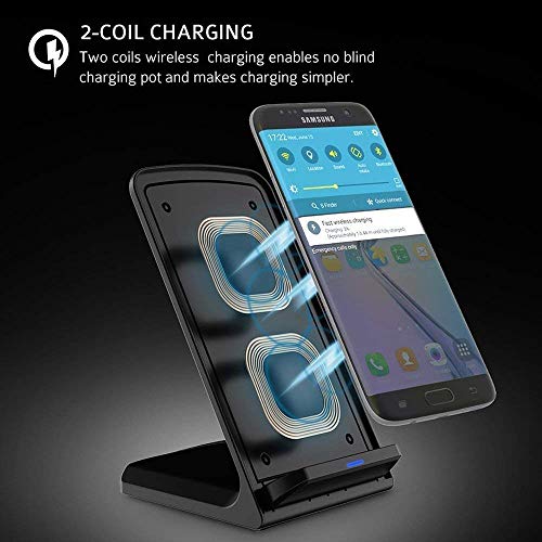 Fast Wireless Charger Stand for Samsung Galaxy S23 S22 Ultra/S21/Note 20/S20/S10+/S10e/S9/ S8+/S7 Edge Note 9/8 Qi Charging Dock for iPhone 14 13 12 11 Pro Max Mini Xs Xr 8 Plus SE