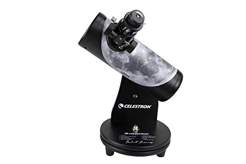 Celestron – 76mm Signature Series FirstScope – Compact and Portable Tabletop Dobsonian Telescope – Ideal Telescope for Beginners – Features Custom Moon Map Wrap – BONUS Astronomy Software Package