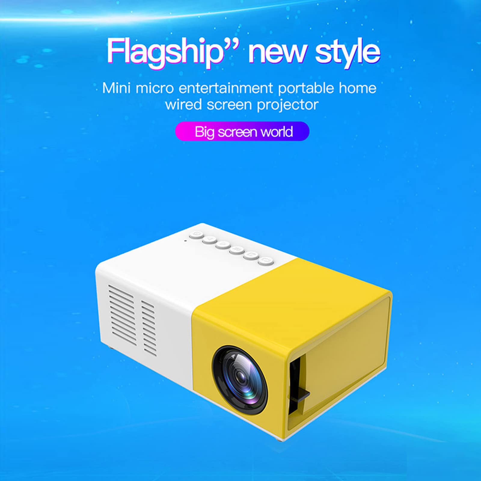 #kyEF3E Small Household Mini Projector Led Portable Projector Supports Hd 1080P Outdoor Mobile Power Supply