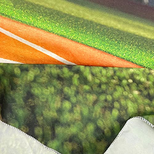 Riyidecor Green Baseball Field Backdrop Fabric Polyester Stadium 7Wx5H Feet Photography Background Art Fabric Booth for Children Decorations Birthday Festival Event Props Party Photo Studio Shoot
