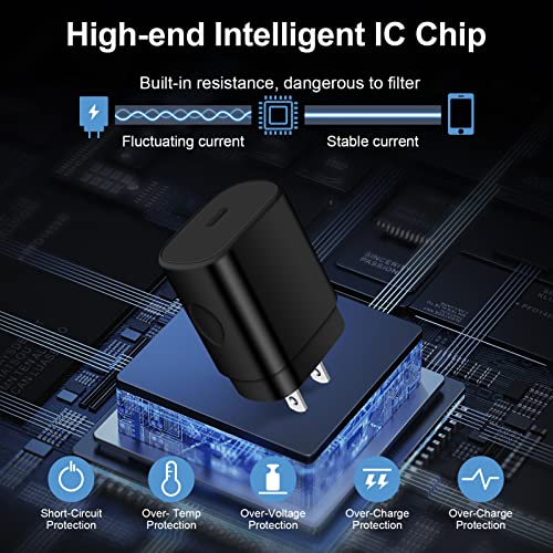 A54 Super Fast Samsung 25W Type C Charger USB C Charging Block for Samsung Galaxy A53 A14 A13 5G,A34,S23 S22 Ultra,S21 FE,S20,A03S,Z Flip4 Fold4,Wall Charger Plug Box+6FT C Andriod Phone Charger Cable