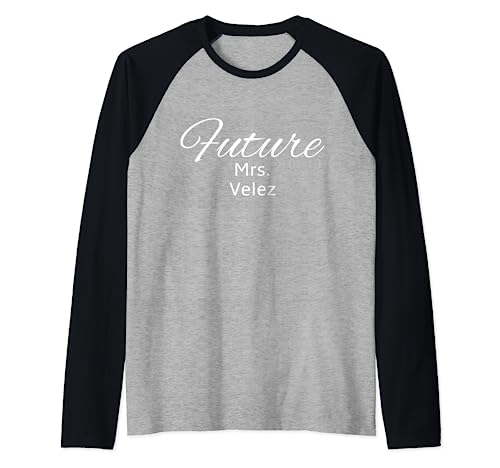 Mrs. VELEZ personalized engagment announcment Raglan Baseball Tee