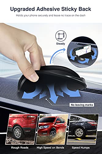 Loncaster [2 Pack] Dashboard Car Phone Holder Mount,Universal Cell Phone Automobile Cradles Stands Ultra Stable Slip Free Hands Free Car Accessories Compatible for iPhone,Most Smartphones and GPS