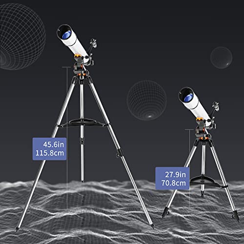 Telescope,Telescopes for Adults Astronomy,70mm Aperture 700mm Focal Length Professional Refractor Telescope for Kids and Beginners with Phone Adapter, AZ Mount and Tripod to Viewing Planets and Moon