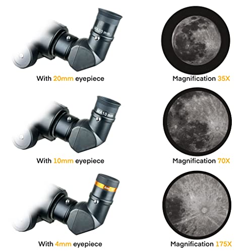 ExploraPro 70AZ Refractor Telescope β 70mm Aperture 700mm Focal Length Manual Alt-AZ Telescope with Slow Motion Control β Smartphone Adapter and Remote Shutter - Spectrum Optical Instruments