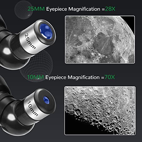 Telescope,Telescopes for Adults Astronomy,70mm Aperture 700mm Focal Length Professional Refractor Telescope for Kids and Beginners with Phone Adapter, AZ Mount and Tripod to Viewing Planets and Moon