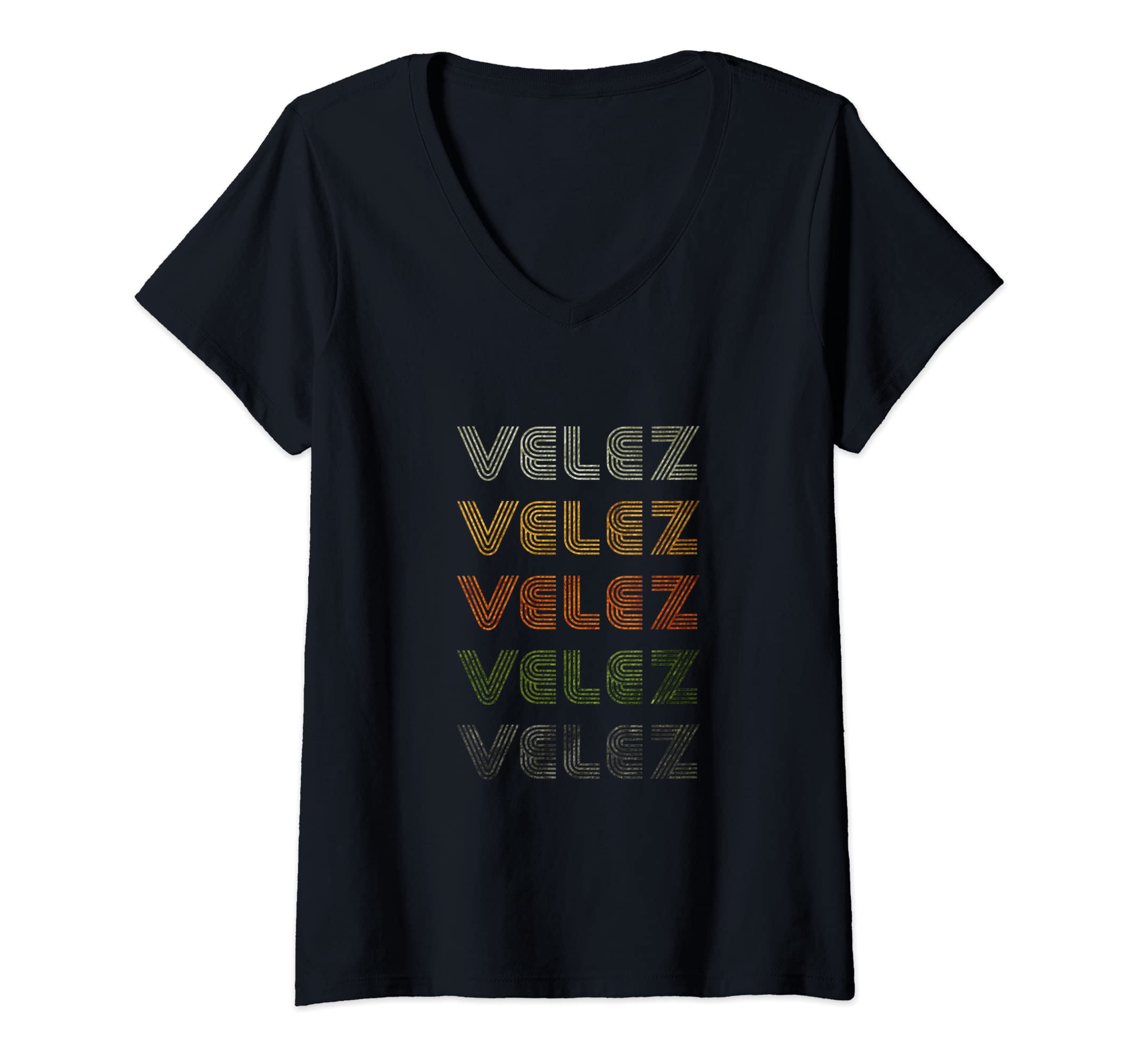 Womens Love Heart Velez Tee Grunge/Vintage Style Black Velez V-Neck T-Shirt