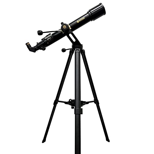ExploraPro 70AZ Refractor Telescope β 70mm Aperture 700mm Focal Length Manual Alt-AZ Telescope with Slow Motion Control β Smartphone Adapter and Remote Shutter - Spectrum Optical Instruments