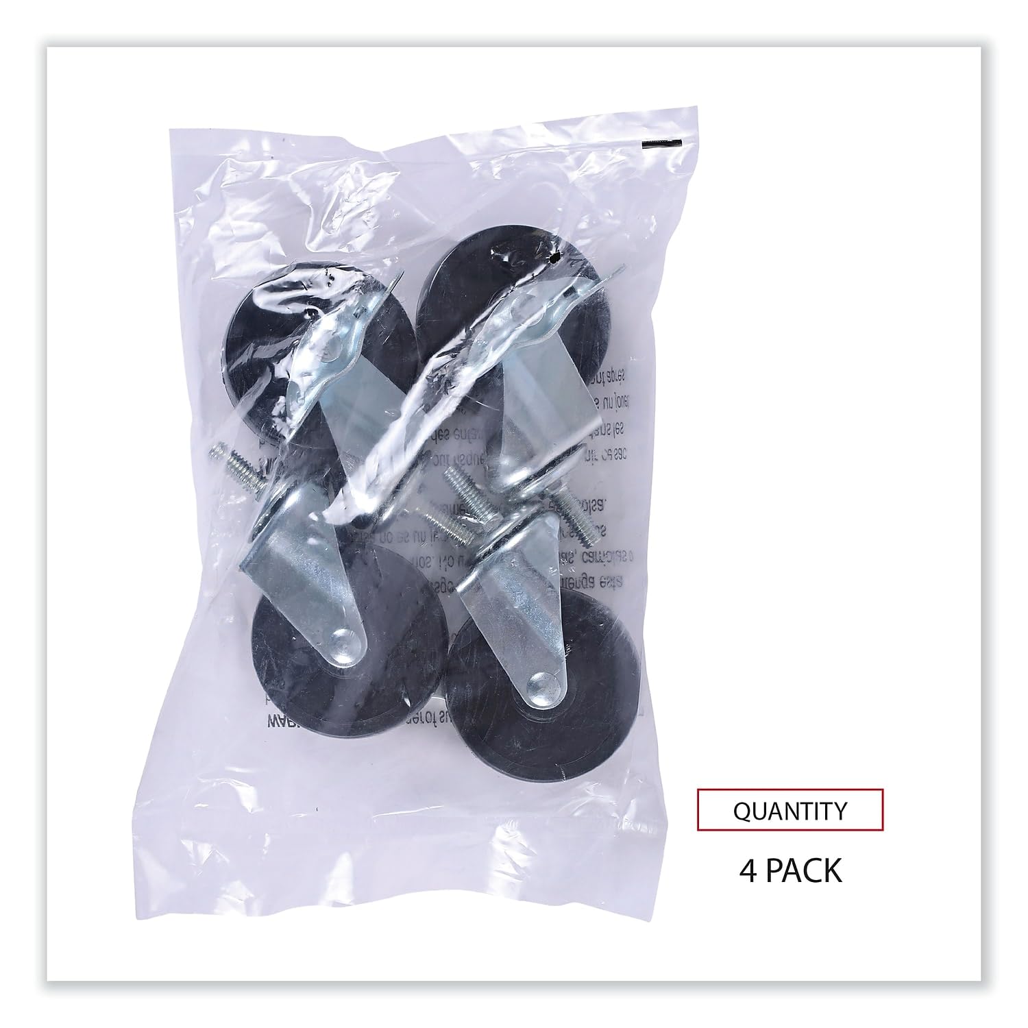 Alera ALESW790004 125 lbs. Capacity Casters for Wire Shelving Set (4-Piece/Set)