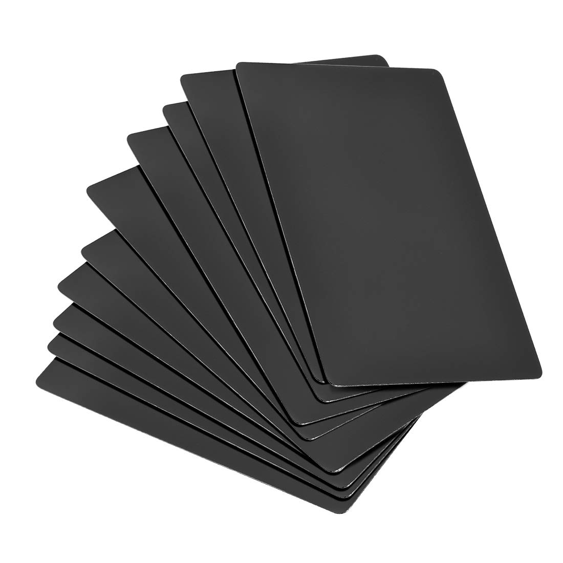uxcell Blank Metal Card 100x60x0.3mm Painted Aluminum Plate for DIY Laser Printing Engraving Black 50 Pcs