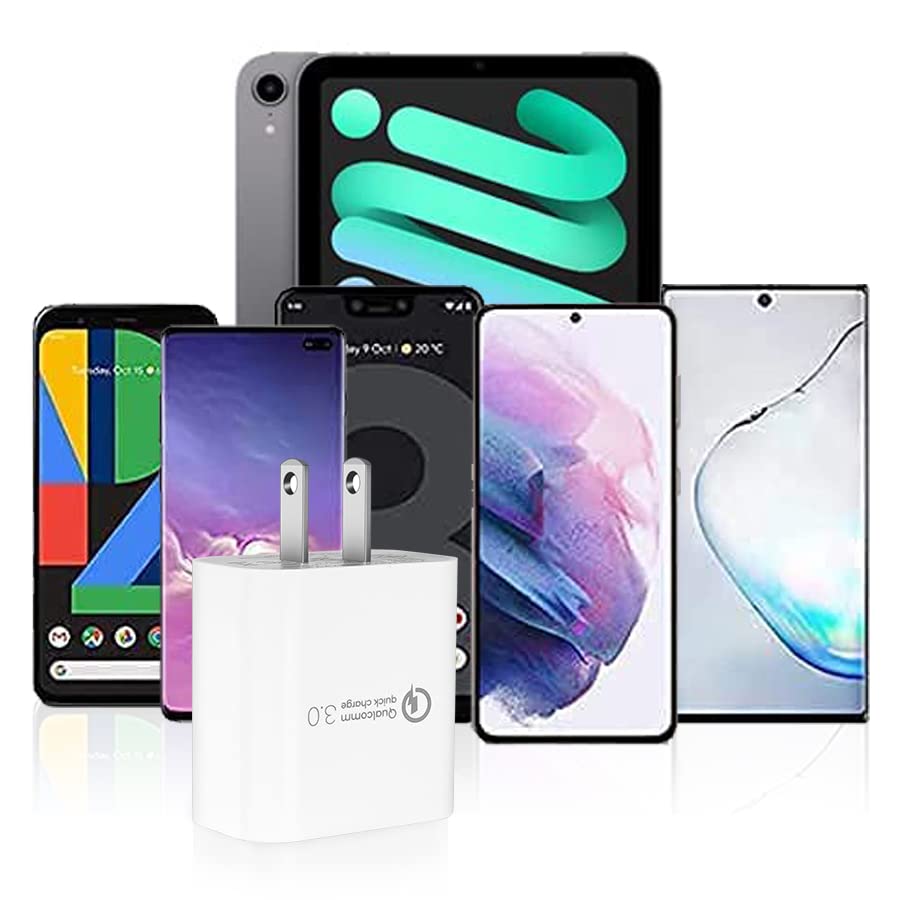 TPLTECH Quick Charge 3.0 Charger for LG Stylo 6 5 4, LG G7 G8 G8X ThinQ, LG V60 ThinQ 5G UW, LG V30 V20, LG Velvet 5G Fast Charger, LG V35 V40 V50 ThinQ, K51 K92 5G Wall Charger Type-C Charging Cable