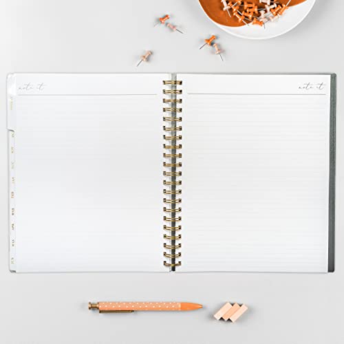 Blue Sky Life Note It 2023-2024 Academic Year Weekly and Monthly Planner Notes, 8.5" x 11", Frosted Cover, Wirebound, Hannah Frosted (142588-A24)