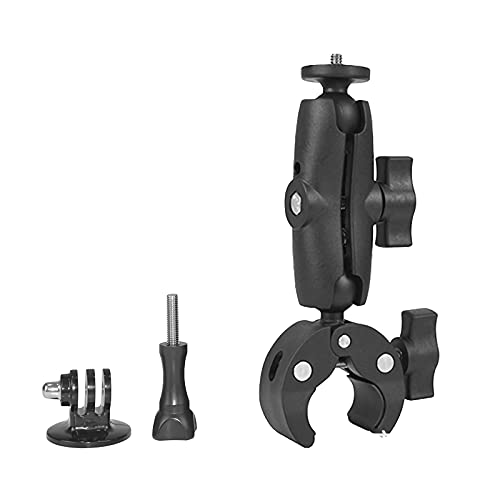 Handlebar Clamp Motorbike Mount for Insta360 One X3, X2, X, One R, RS, GO 2, GoPro Hero, with Double Ball Head Super Clamp Mount Adapter Accessories