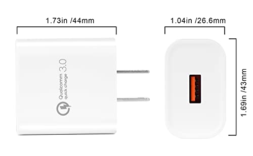 TPLTECH Quick Charge 3.0 Charger for LG Stylo 6 5 4, LG G7 G8 G8X ThinQ, LG V60 ThinQ 5G UW, LG V30 V20, LG Velvet 5G Fast Charger, LG V35 V40 V50 ThinQ, K51 K92 5G Wall Charger Type-C Charging Cable