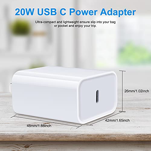 USB C Charger Block,20W PD 3.0 Fast Charger Block USB C Box Plug Brick Cube for iPhone 14/13 Mini/Pro Max,12,SE,11,Samsung Galaxy A53 5G,A52,A42,A32,A13,A12,A03S,S22 Ultra,S23,S22, S21 FE 5G,S20 S10