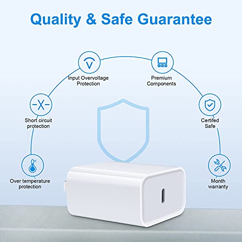 USB C Charger Block,20W PD 3.0 Fast Charger Block USB C Box Plug Brick Cube for iPhone 14/13 Mini/Pro Max,12,SE,11,Samsung Galaxy A53 5G,A52,A42,A32,A13,A12,A03S,S22 Ultra,S23,S22, S21 FE 5G,S20 S10