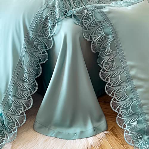 KUTDYK Velez Embroidered Bedding Set Fibre Duvet Cover Sheet Set Pillowcase Home Textiles (Color : D, Size : 220 * 240cm)