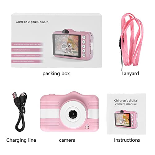 Portable Mini Digital Camera for Kids Photography and Video Durable Easy to Use 1080p Front and Rear Dual Cameras Video and Selfie Record Life Digital Camera