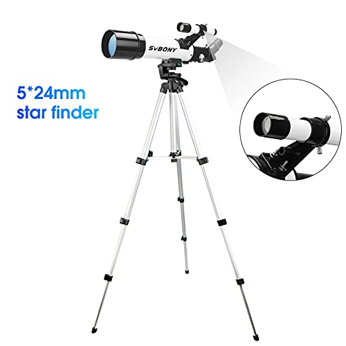 SVBONY Telescope for Kids, 60mm Portable Refractor Telescope, Multi-Coated Optics Ideal Telescope for Beginners