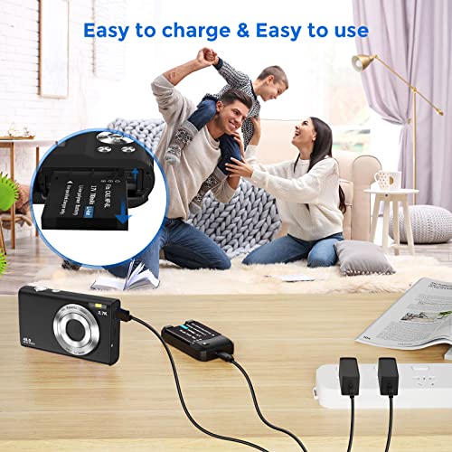 Digital Camera, RUAHETIL Autofocus FHD 2.7K 48MP Vlogging Camera for Kids, 16X Zoom 2 Charging Modes Kids Compact Camera Point and Shoot Camera for Kids Teens Students(Black)