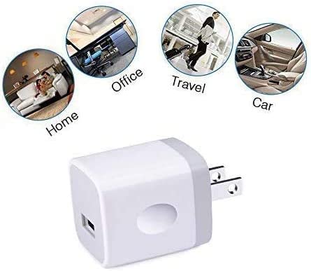 USB Wall Charger, Power Adapter, VectorTech (2-Pack) 5V/1Amp Single Port Quick Charger Plug Cube for iPhone X 7/6S/6S Plus/6 Plus/6/5S/5, Samsung Galaxy S7/S6/S5 Edge, LG, HTC, Huawei, Moto, Kindle