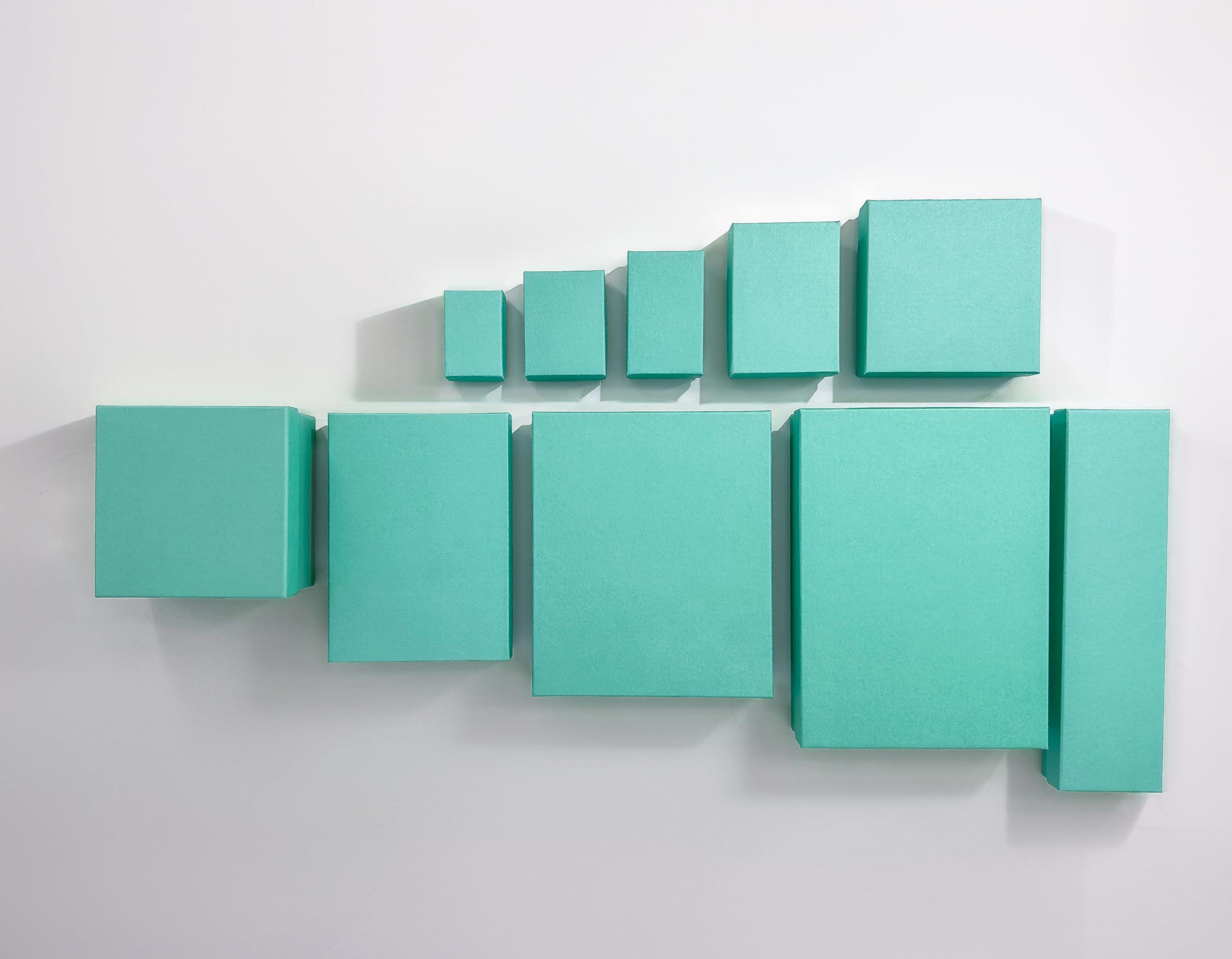 TheDisplayGuys - 100-Pack #10 Cotton Filled Cardboard Paper Jewelry Box Gift Case - Teal Green (1 15/16" x 1 1/4" x 11/16")