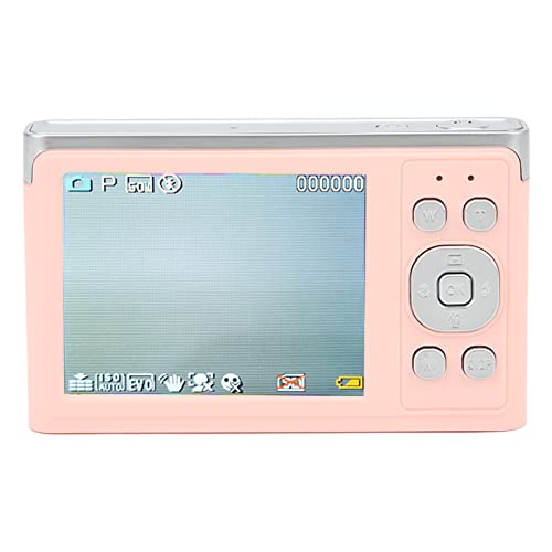 4K Digital Camera, 2.88In 50MP Pixels Mirrorless IPS HD Compact Camera, AF Autofocus 16X Zoom Camera with Built in LED Fill Light (Pink)